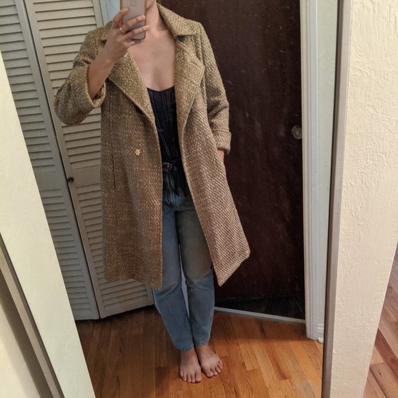 Mossimo Supply Co. | Jackets & Coats | Mossimo Wool Blend Gold Coat ...